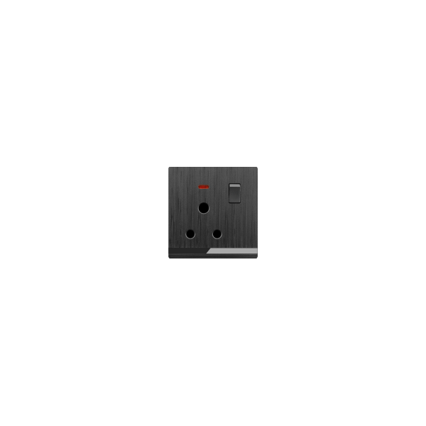 15A SOCKET WITH SWITCH-BK