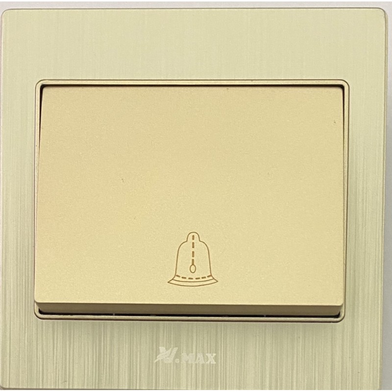 BELL PUSH SWITCH-GOLDEN ALUMINUM
