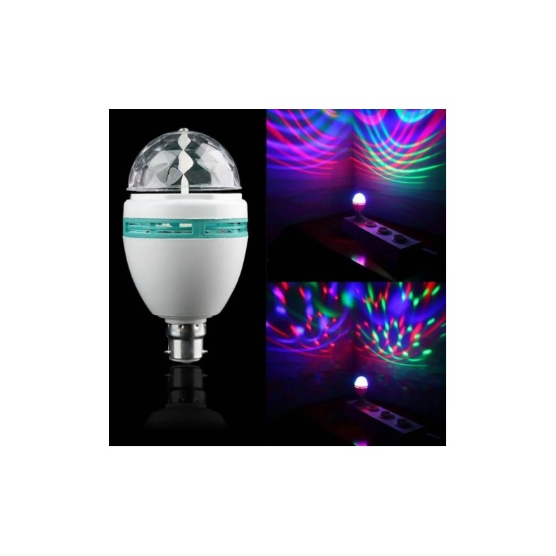 FULL COLOR B22 LED RGB LAMP AUTO ROTATING STAGE LIGHT-3WATTS - Siddiqui ...